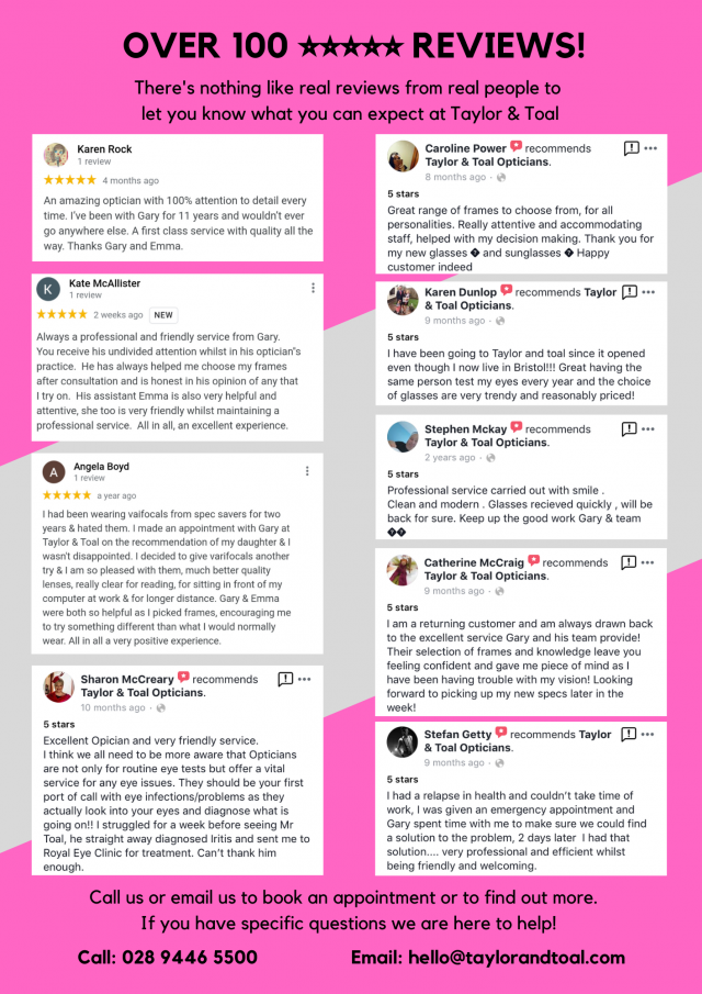 Read Our Reviews - Taylor & Toal